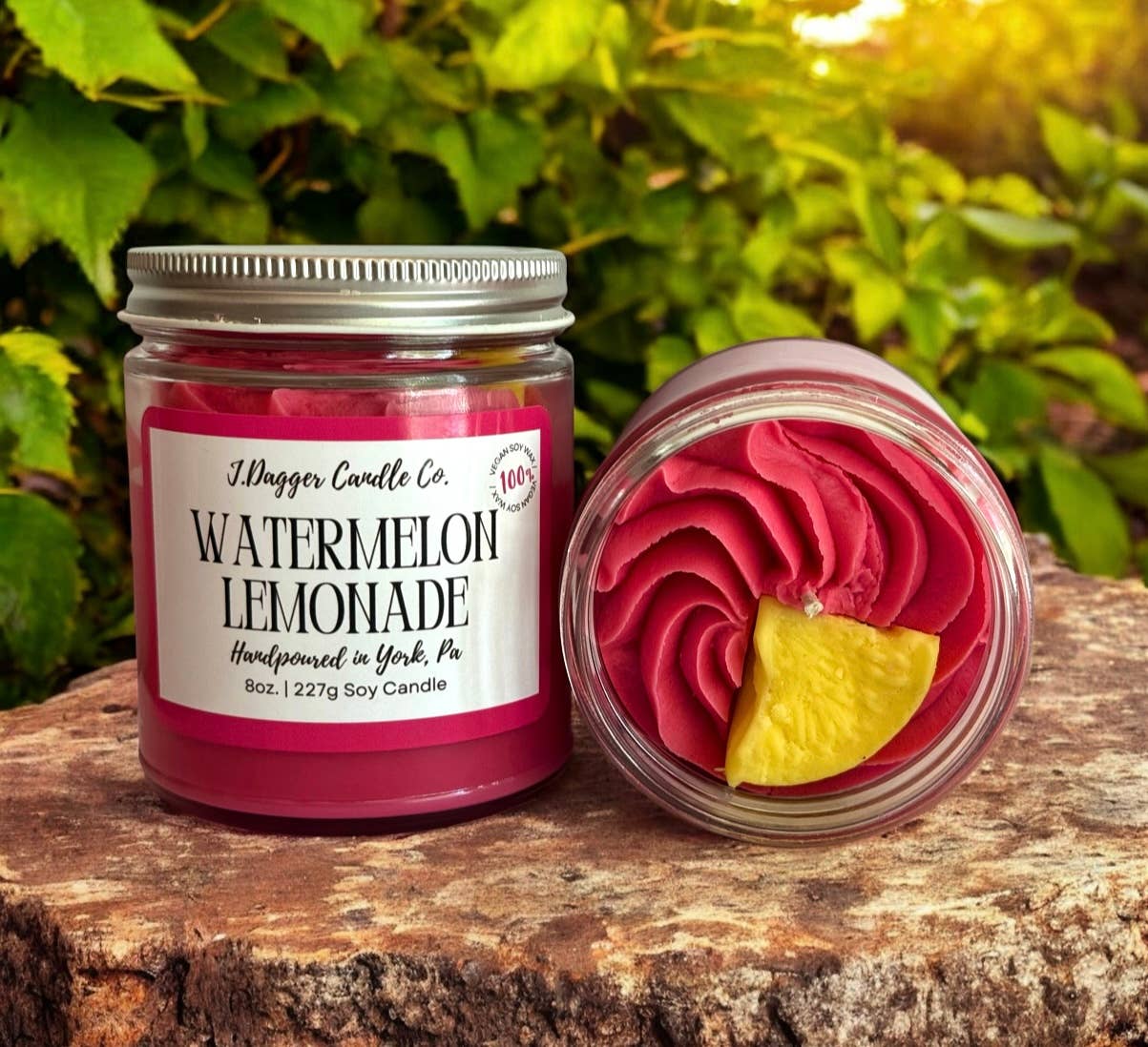 Watermelon Lemonade Dessert Soy Candle: J Dagger Candle Co. - 8oz ...